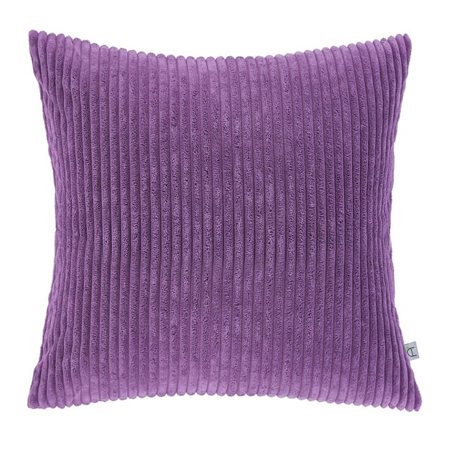 Soft Corduroy Striped Velvet Square Decorative Throw Pillow Cusion For ...