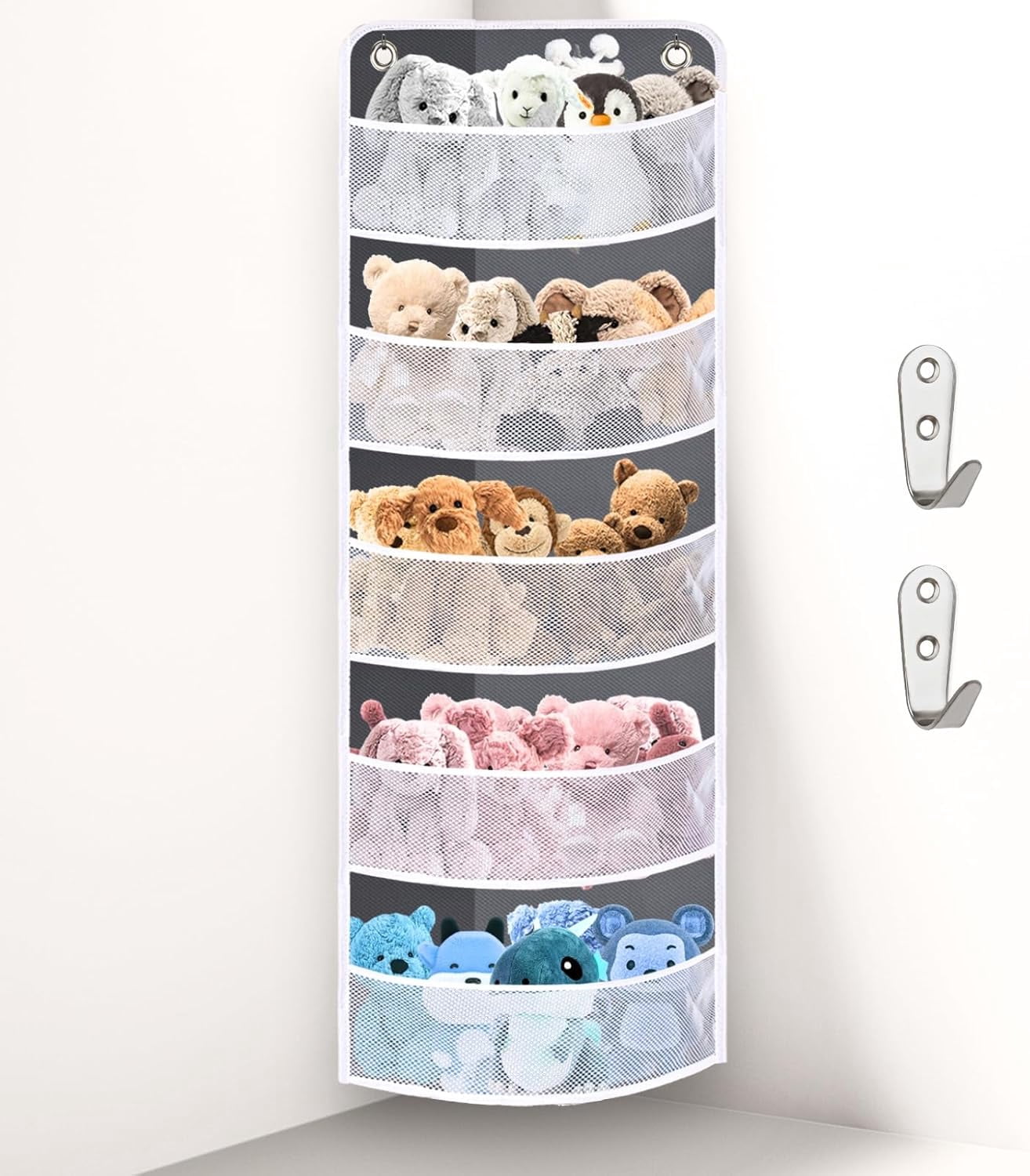 Soft Corner Shelf 5 Tiers | Safe Hanging Organizer | Child-Friendly ...