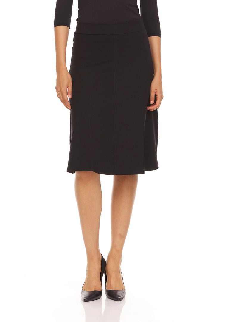 Soft Cotton A-Line Midi Skirt For Women By BGDK- Knee Length Skirt With ...