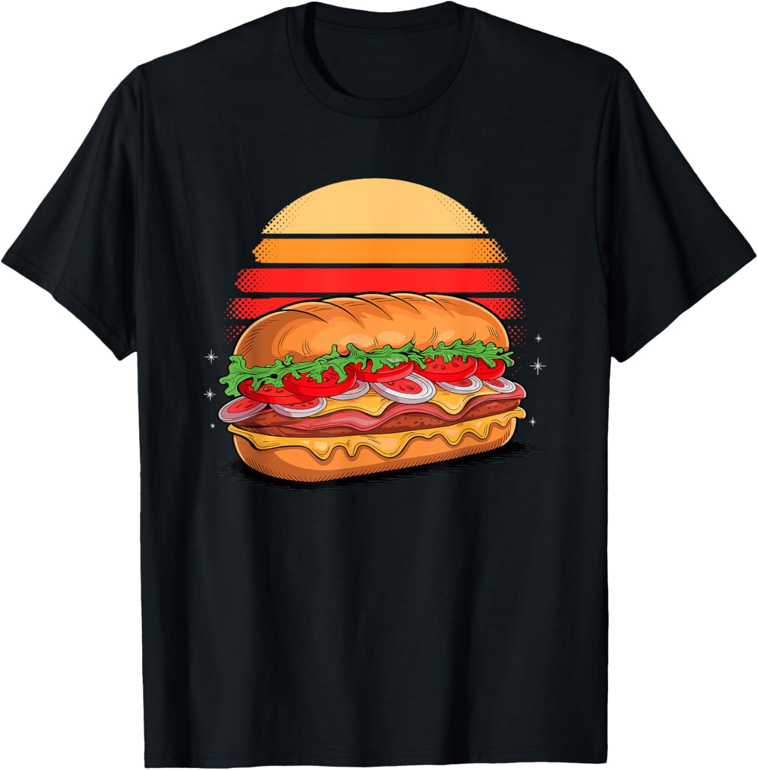 Soft Cotton - Cheeseburger Sandwich Bread Hamburger Sandwiches T-Shirt ...