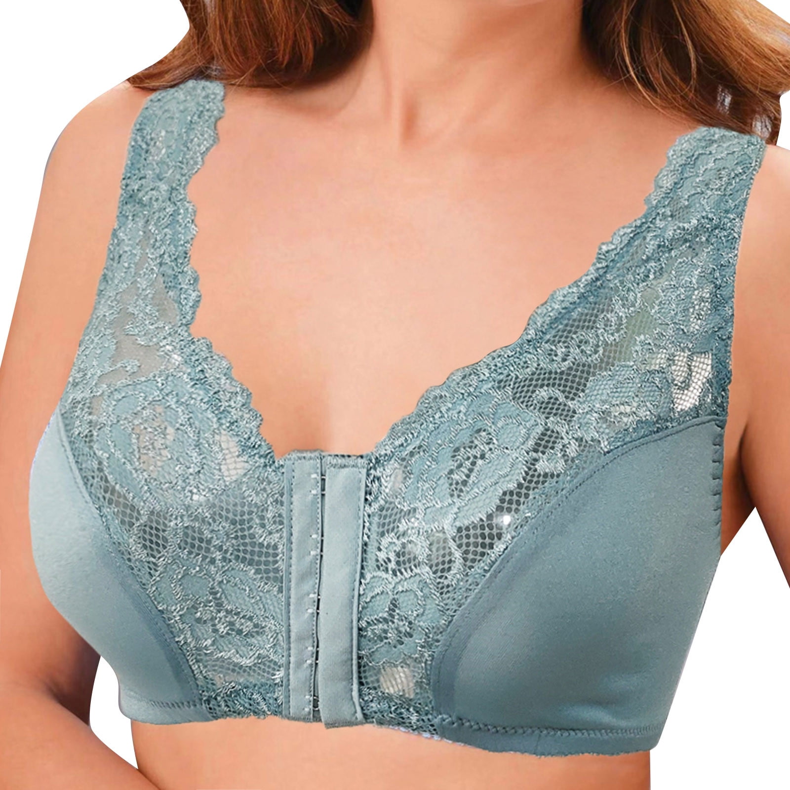 Soft Cotton Front Buckle Middle Aged And Elderly Underwear Women Smooth