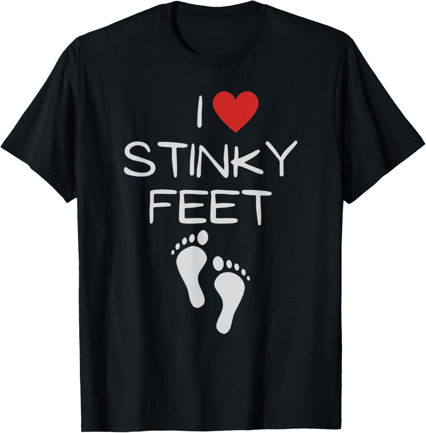 Soft Cotton - Funny I Love Stinky Feet Foot Barefoot Footprint Foot Smell T-Shirt - Walmart.com