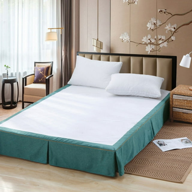 Soft Cotton Linen Bed Base Cover，Single Double Bed Cover，Fade Resistant ...