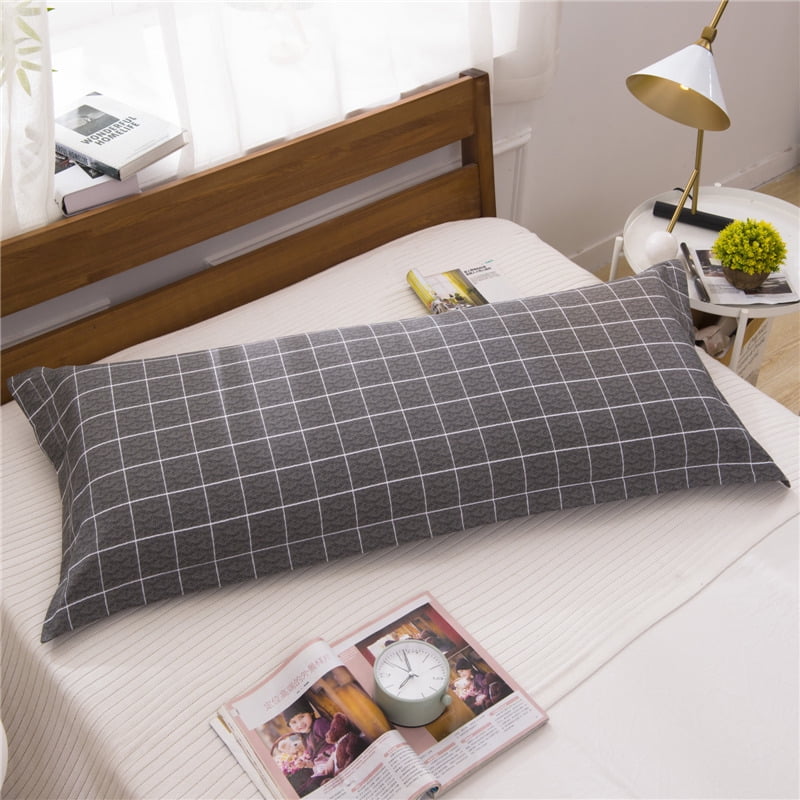 Soft Cotton Long Pillowcase with Zipper Large Size Home Couple Pillow ...