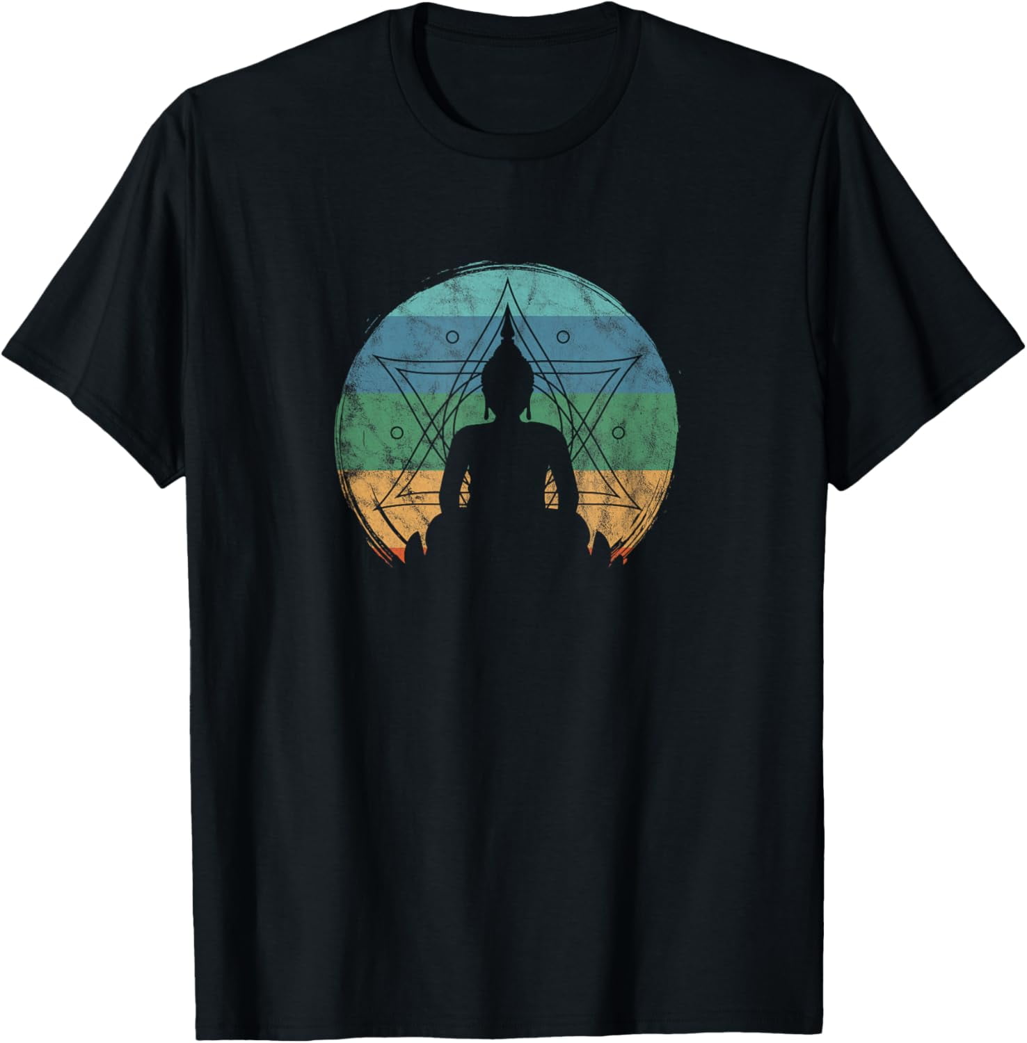 Soft Cotton - Retro Buddha Buddhist Yoga Spiritual Meditation Zen T ...