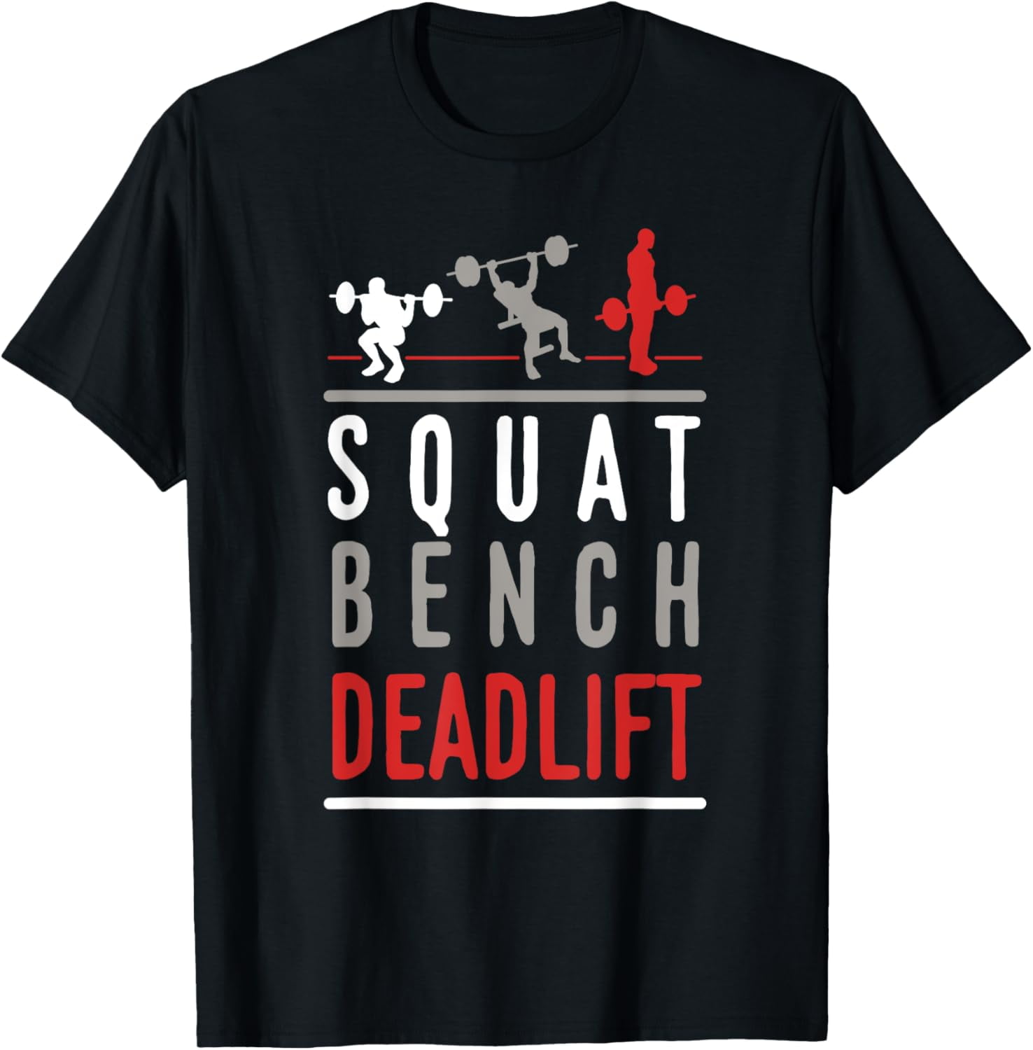 Soft Cotton - Squat Bench Deadlift Shirt Gym Weightlifting Fitness T ...