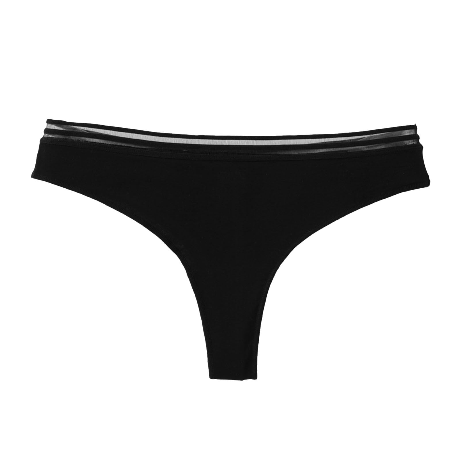 Soft Cotton Thongs for Women Low Waisted Charm Hipster Briefs Striped ...