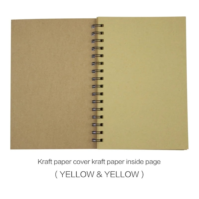 Soft Cover Spiral Notebook Natural Environmentally Blank Sketch Book ...