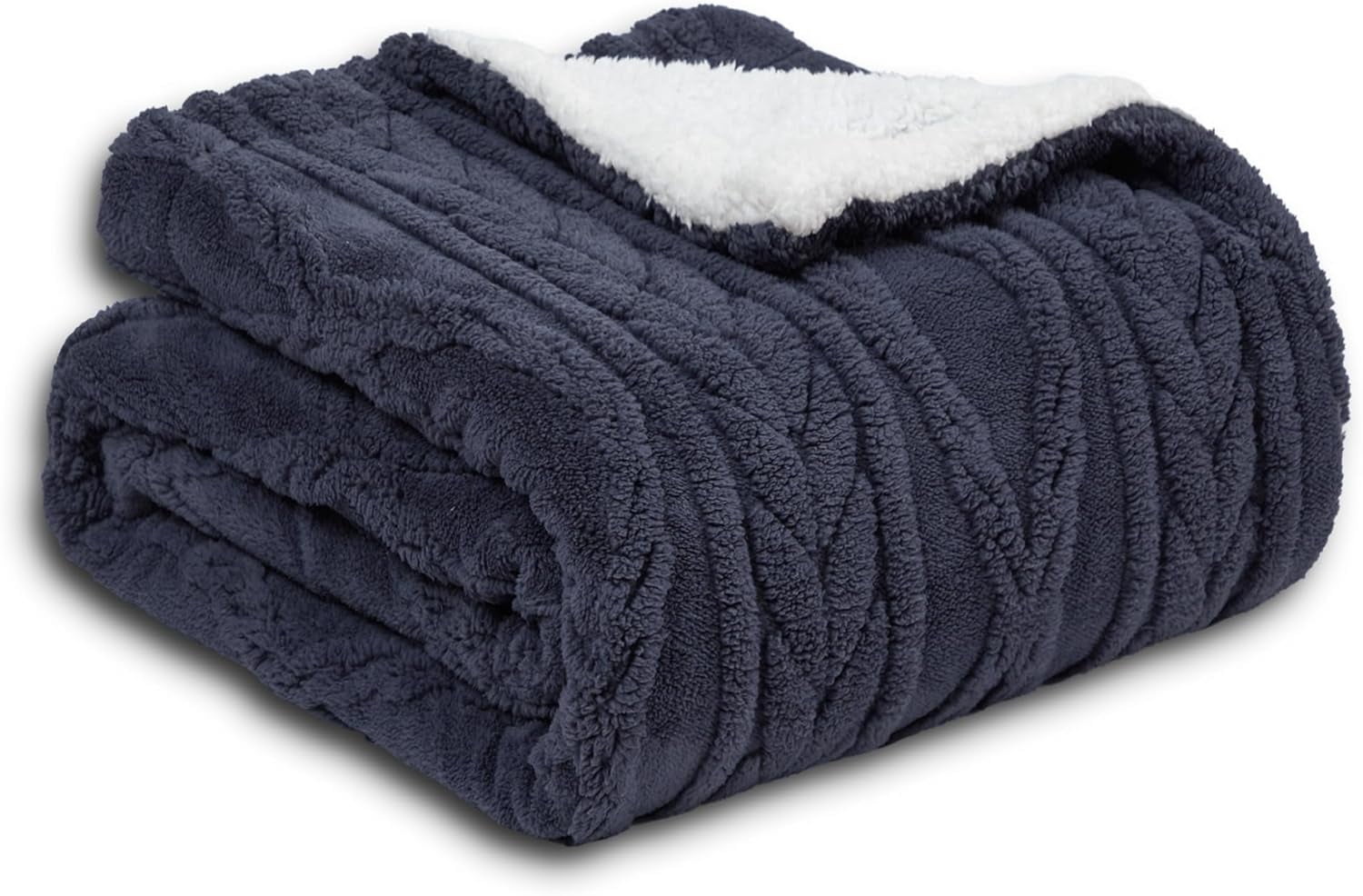 Soft Cozy Sherpa Fleece Thick Warm Throw Blanket for Winter, 50x70 ...