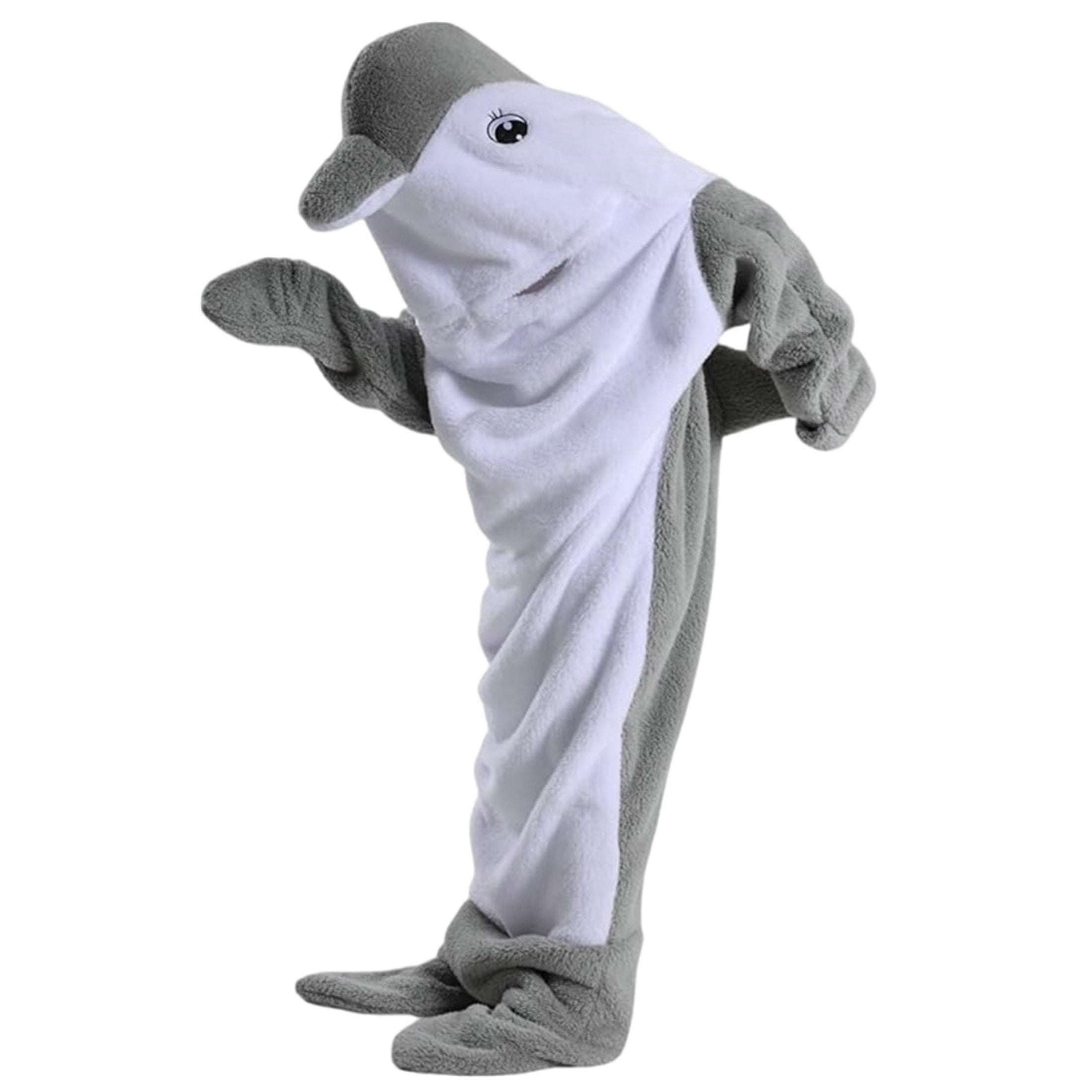 Soft Cozy Wearable Blanket Hoodie Onesie Sleeping Bag Cartoon Dolphin ...