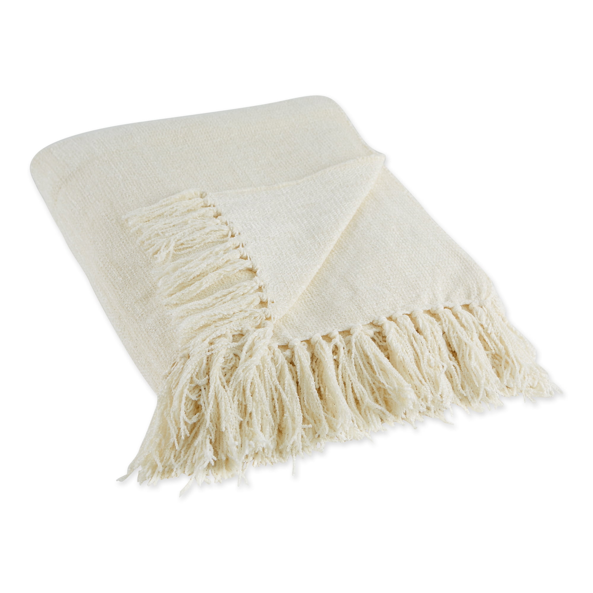 Soft Cream Chenille Throw - Walmart.com