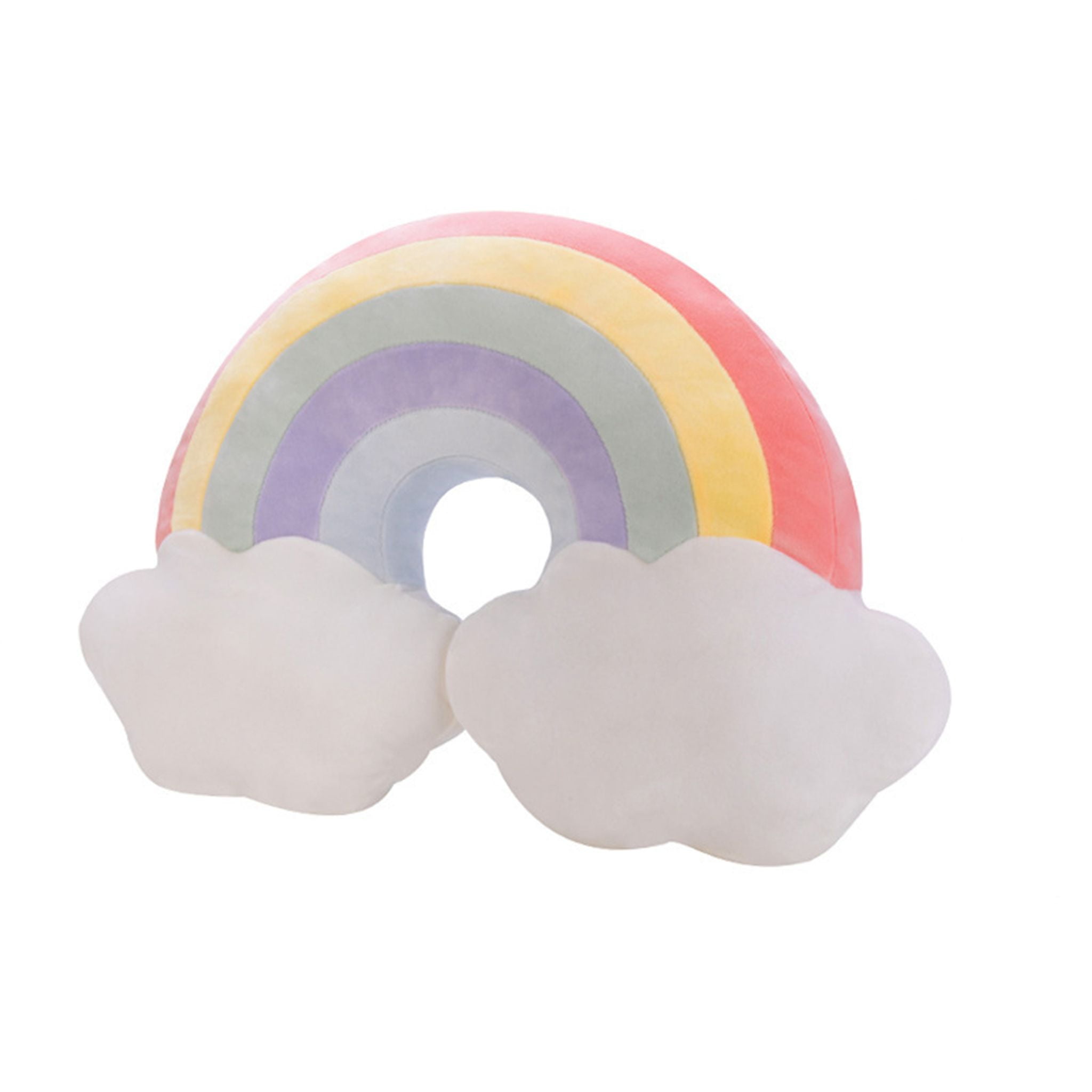 Soft Decorative Pillow, Comfortable Squishy Feel Rainbow Shaped Pillow ...