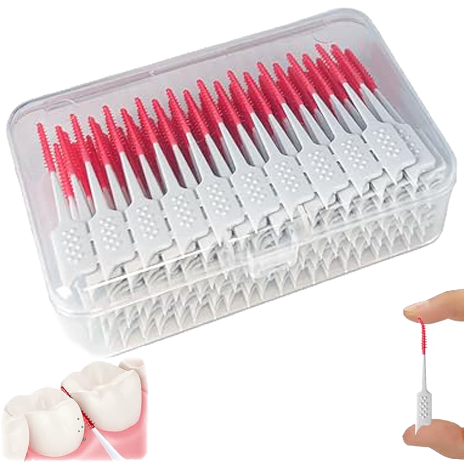 Soft Dental Floss Picks 200 PCS, Dental Picks with case, Toothpicks ...