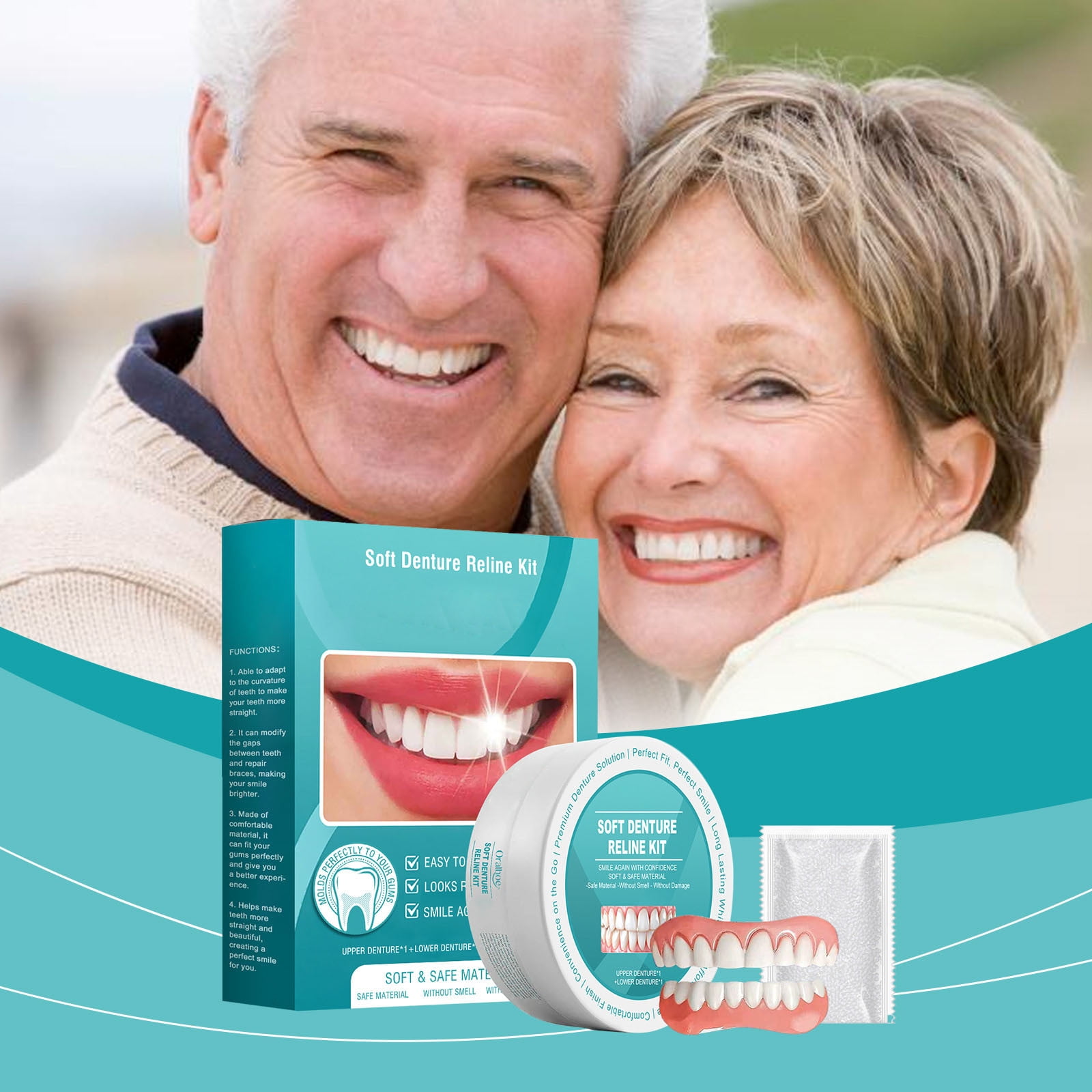 Soft Denture Reline Kit Set To Enhance Appearance Comfortable&Realistic ...