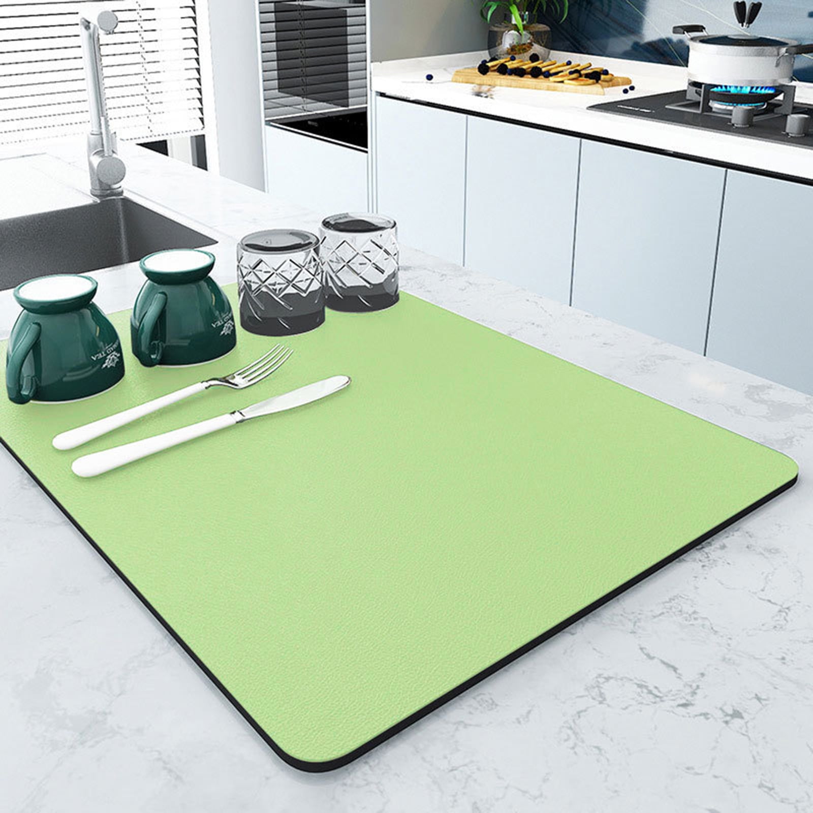 Soft Diatomaceous Mud Absorbent Countertop Mat, Non-Slip Drying Pad for ...