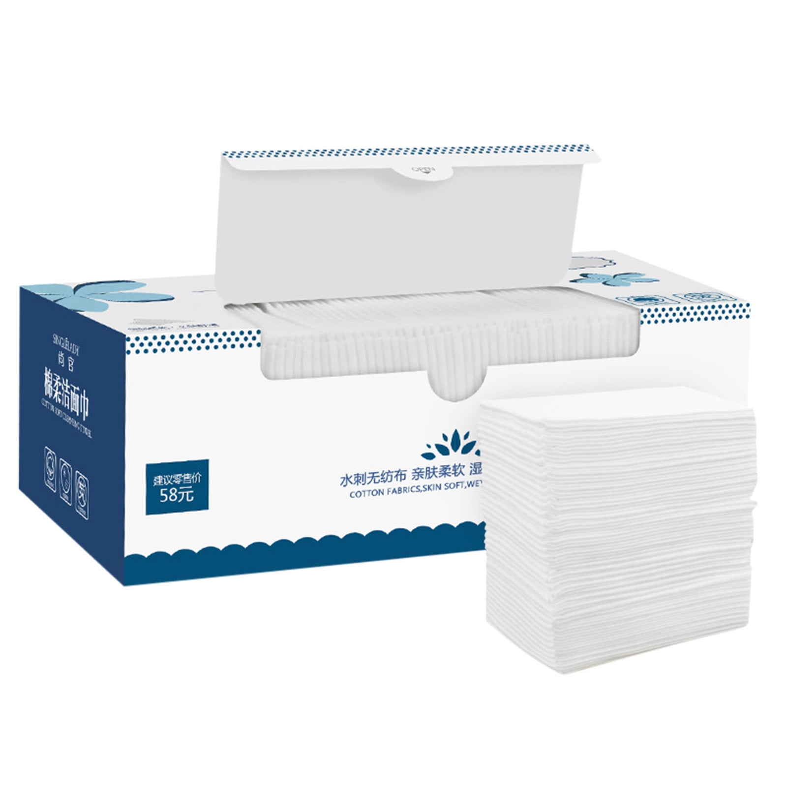 Soft Disposable Face Cloths Towel Cotton Wash Control Supersoft Facial ...