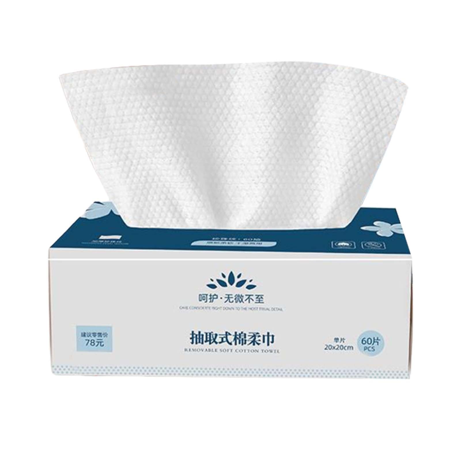 Soft Disposable Face Towel 80 Count, Face Towels, Soft Cotton Dry Wipes ...