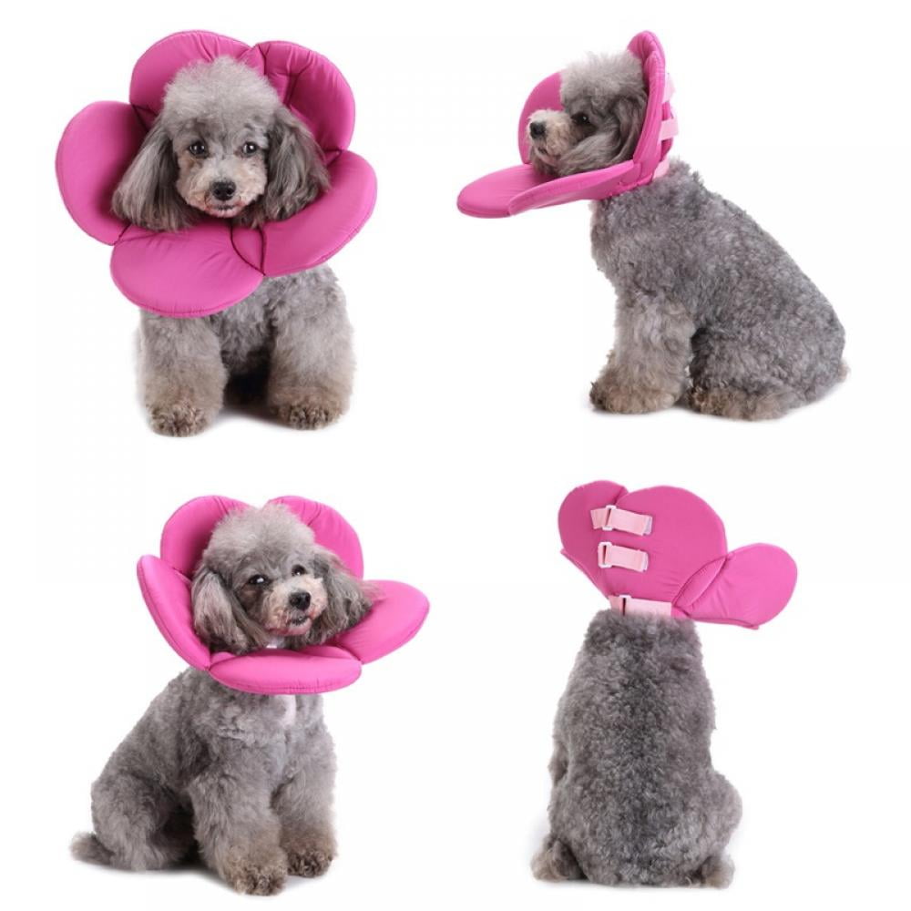 Soft Dog Accessories Recovery Pet Cone E-Collar for Cats Dogs Flower ...
