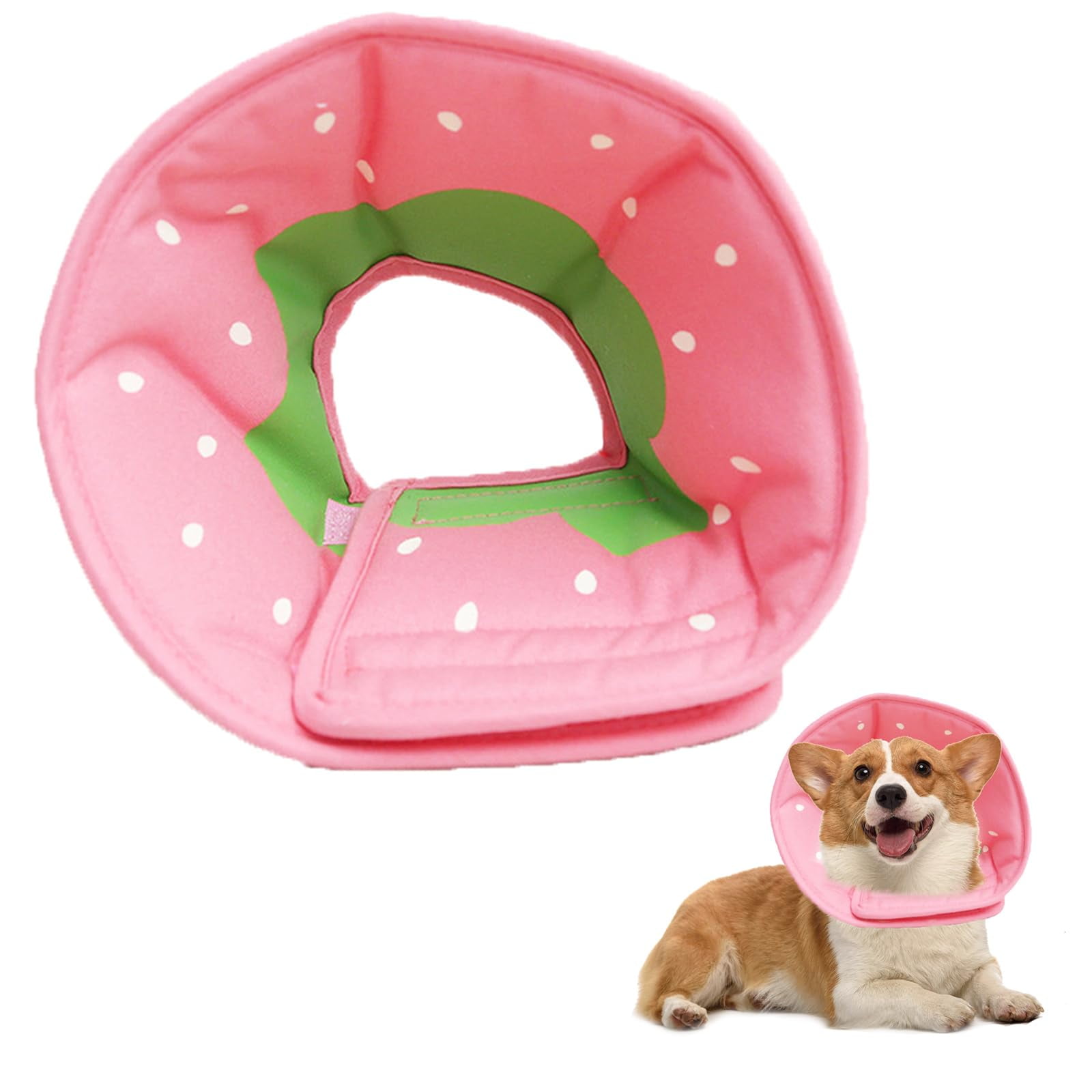 Soft Dog Cone Collar for Dogs After Surgery, Adjustable Dog Recovery ...