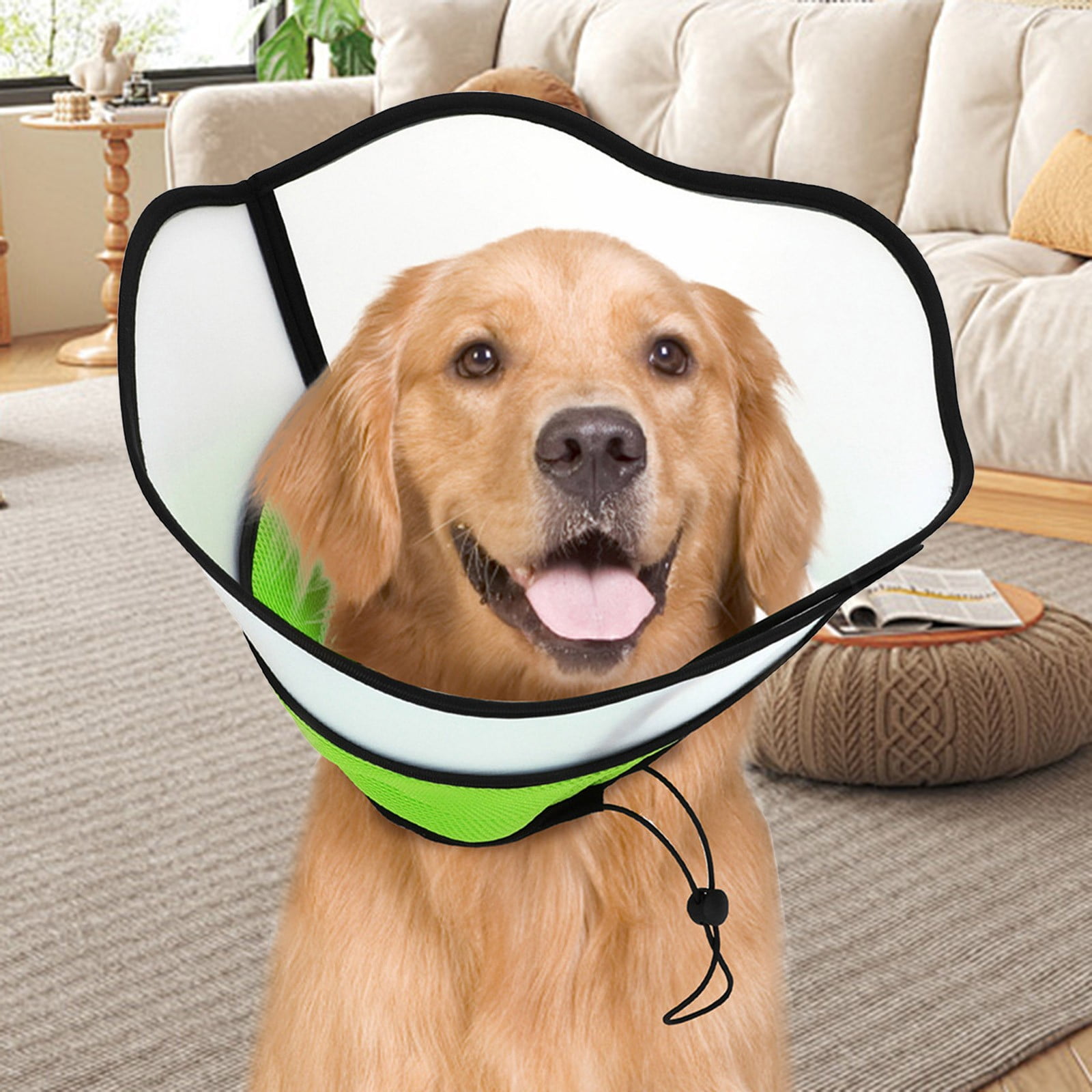 Soft Dog Cone for Large Dogs to Stop Licking Biting Wounds Breathable E ...