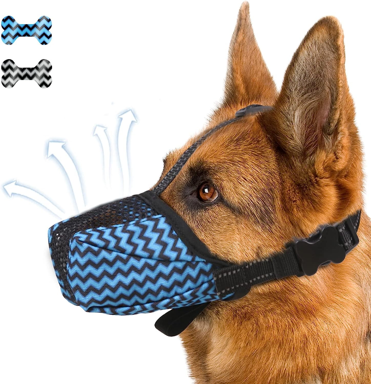 Soft Dog Muzzle, Air Mesh Breathable Muzzle for Medium Large Sized Dogs ...