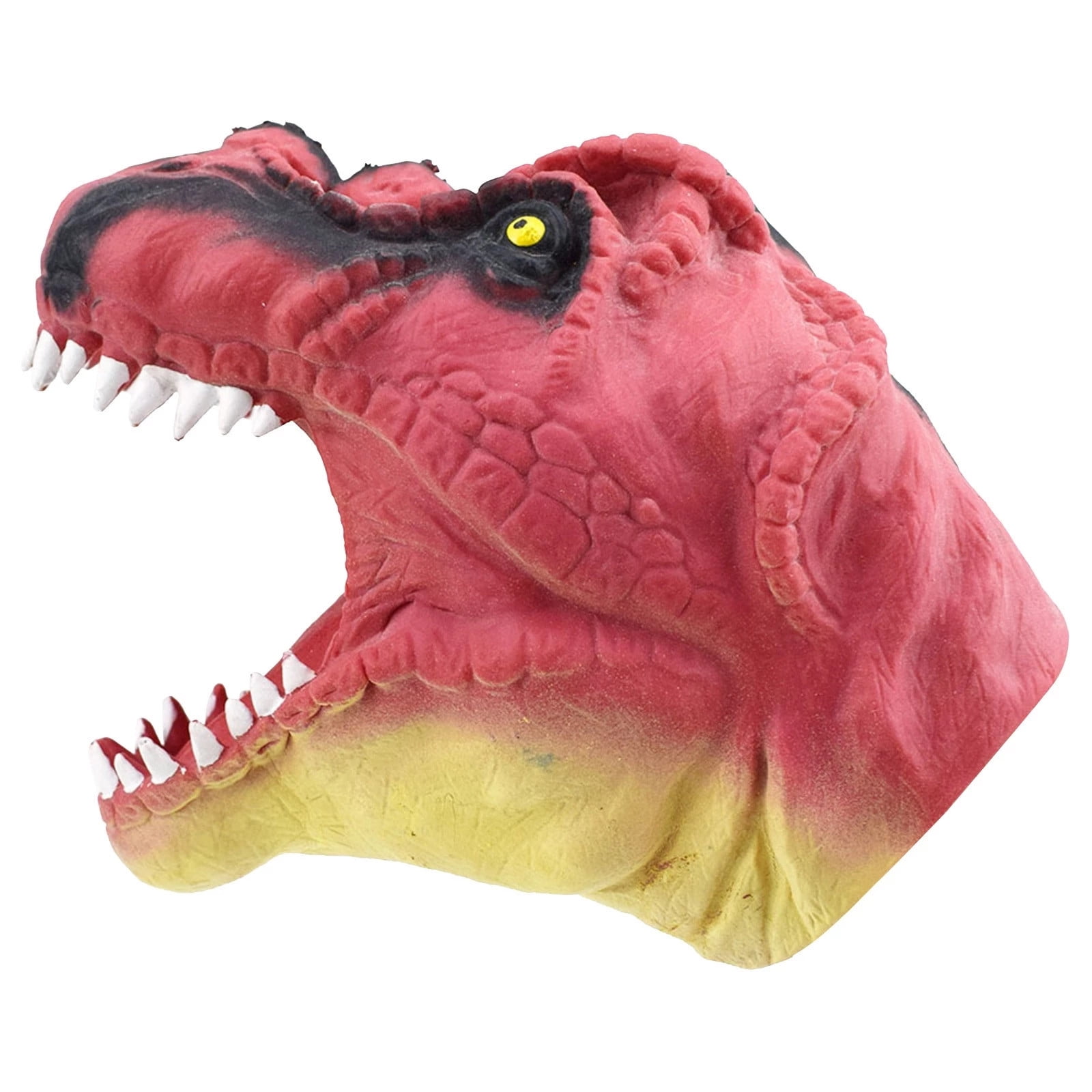 Soft Doll Dinosaure Hand Puppets Figure Rubber Realistic Head Animal ...