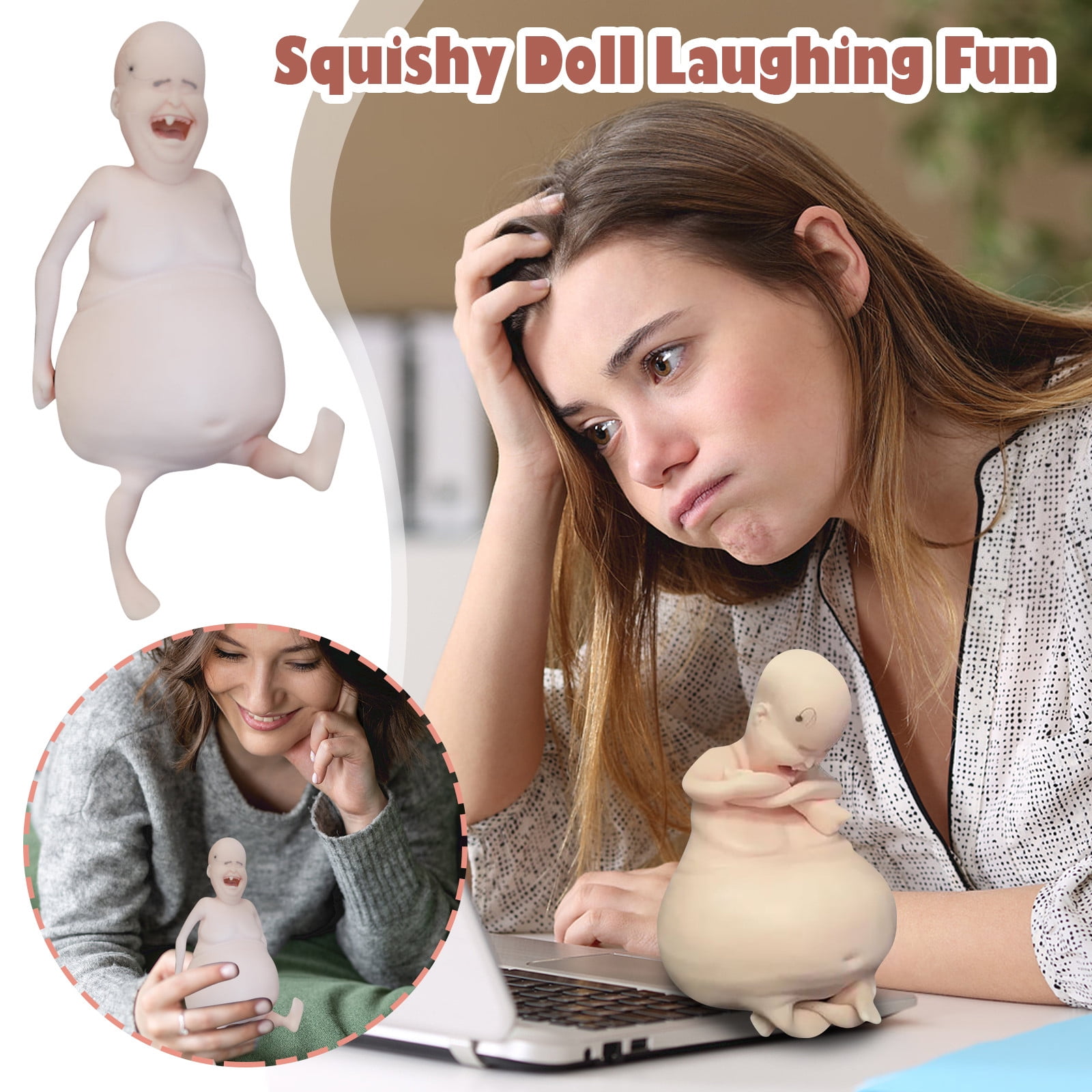 Soft Doll with Funny Expression | Stress Relief Toy | Deformable Body for Endless Fun | Perfect ...
