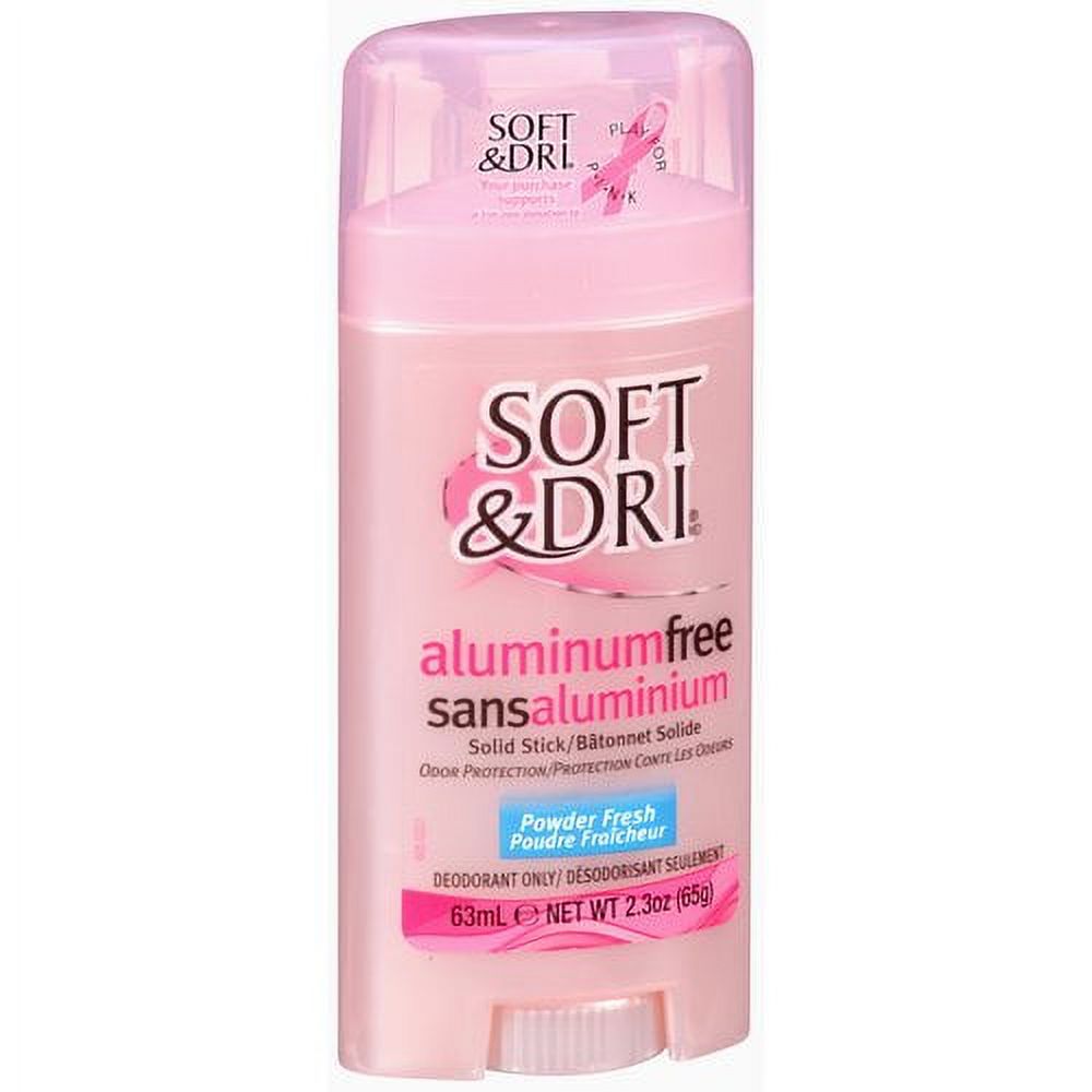 Soft & Dri Aluminum Free Deodorant Solid, Powder Fresh 2.3 oz - Walmart.com