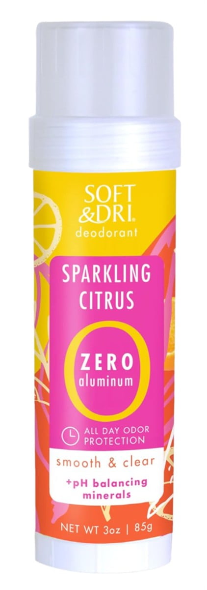 Soft & Dri Deodorant Sparkling Citrus Zero Aluminum 3oz (Pack of 3 ...