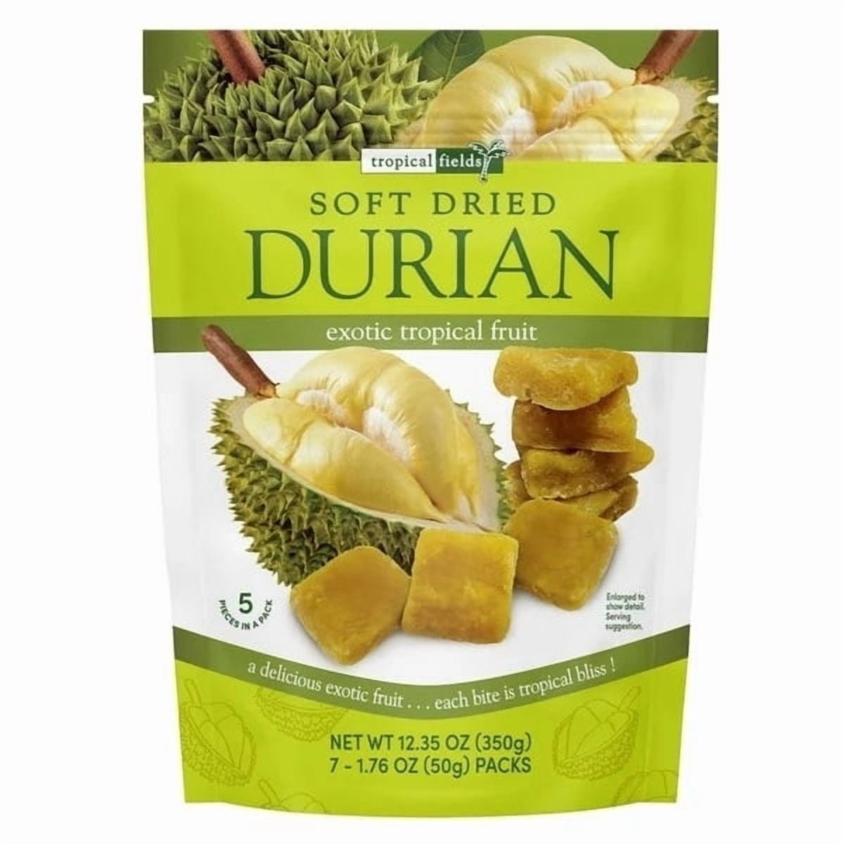 Tropical Fields Soft Dried Durian, Exotic Tropical Fruit Snack, 12.35 ...