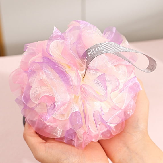 Soft Dual-Tone Bath Sponge with Hanging Loop for Gentle Exfoliation and ...