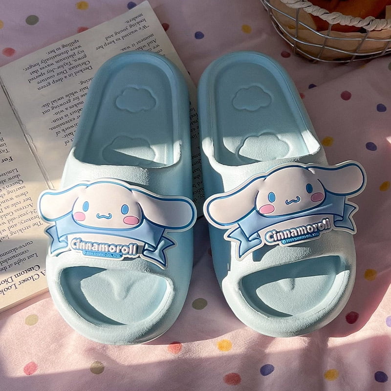 Soft EVA Sole Cartoon Cute Slippers Comfortable Thick Kuromi Melody ...