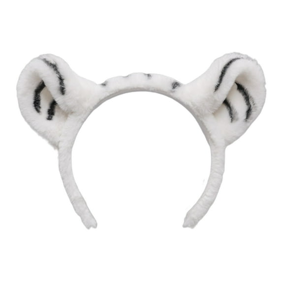 Soft Ears Headband Tail Kit Plush Hair Hoop for Washing Face Fluffy ...