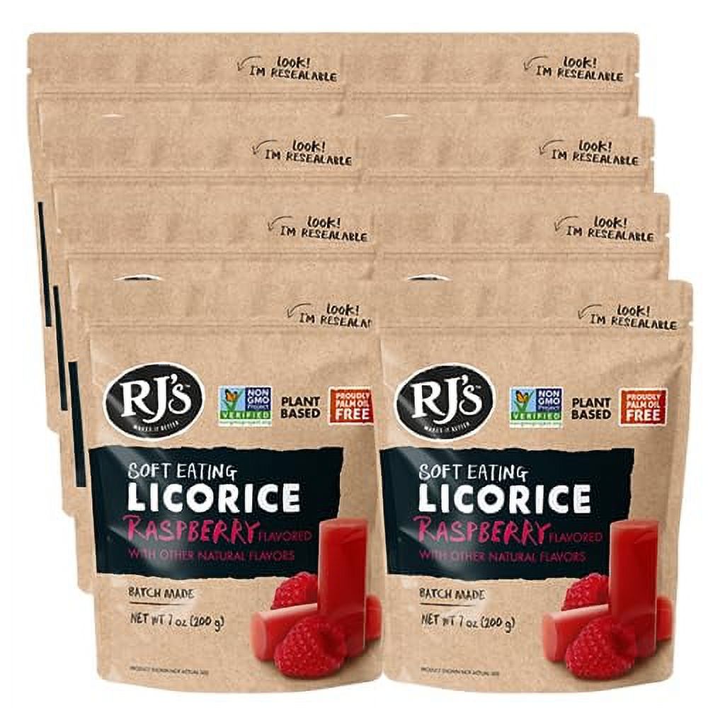 Soft Eating Raspberry Licorice (8-Pack) - RJ's Licorice (8) 7.05oz Bags ...