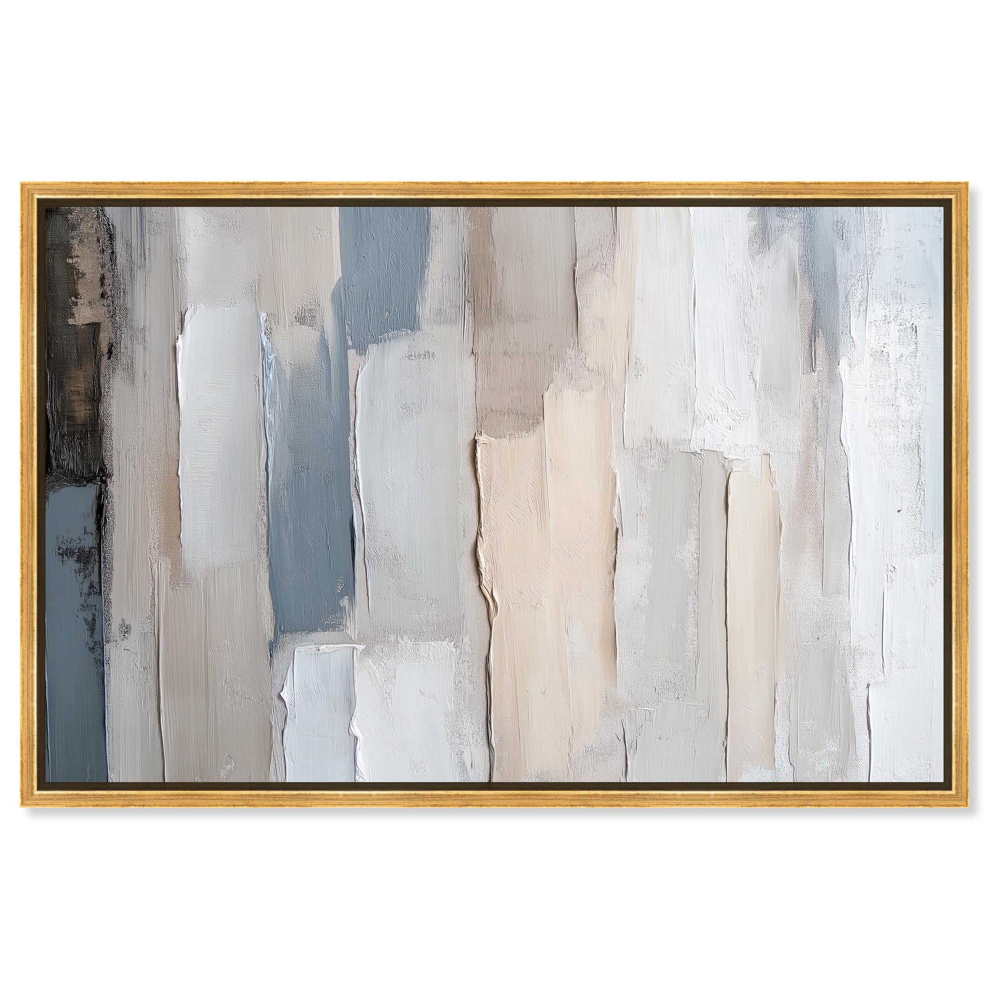 Soft Edges Canvas Modern Geometric Art by Art Remedy, Gold Frame, 54" x ...