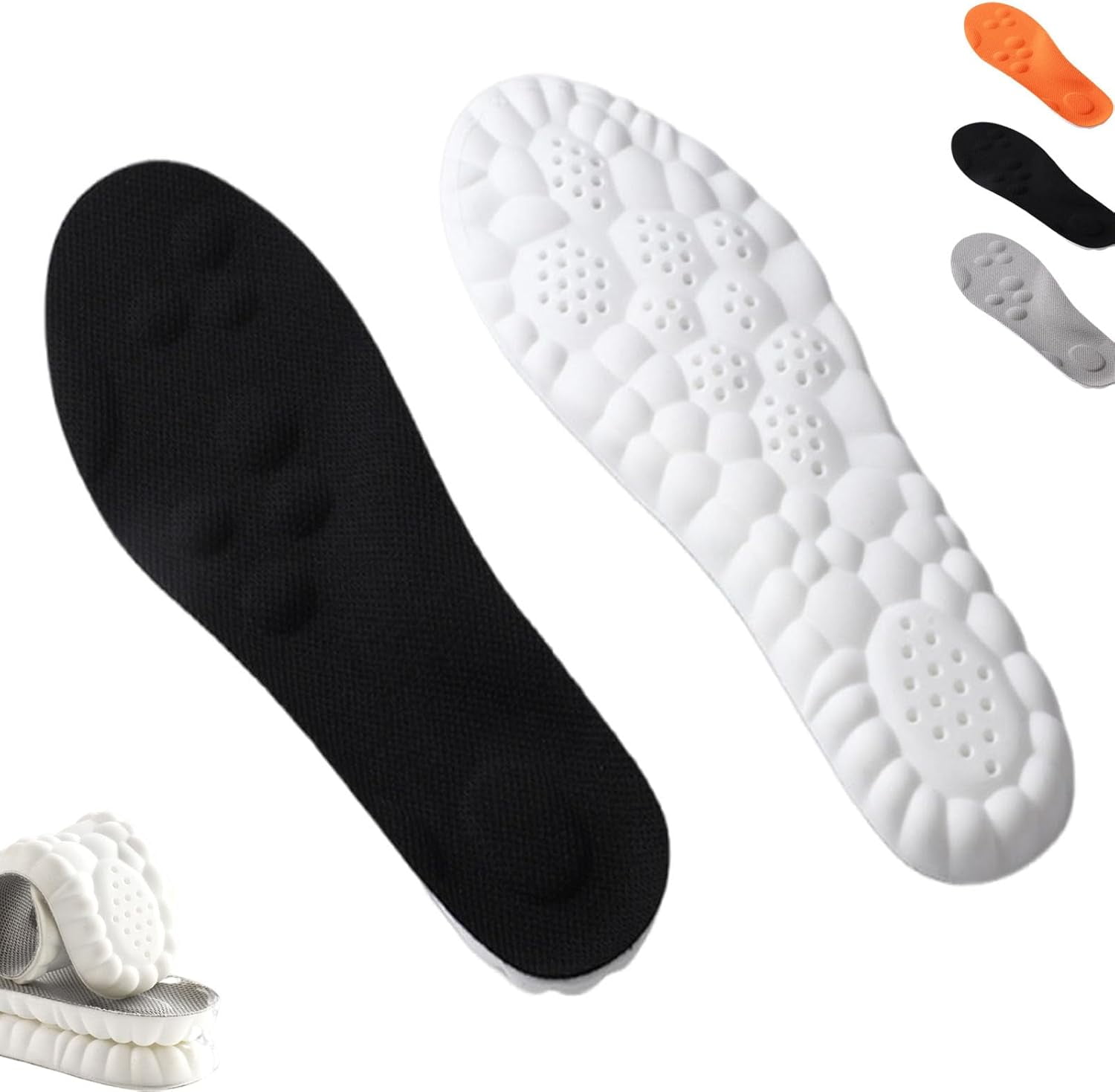 Soft Elastic Breathable Shoe Insoles,1/2/4Pairs Lightweight & Flexible ...