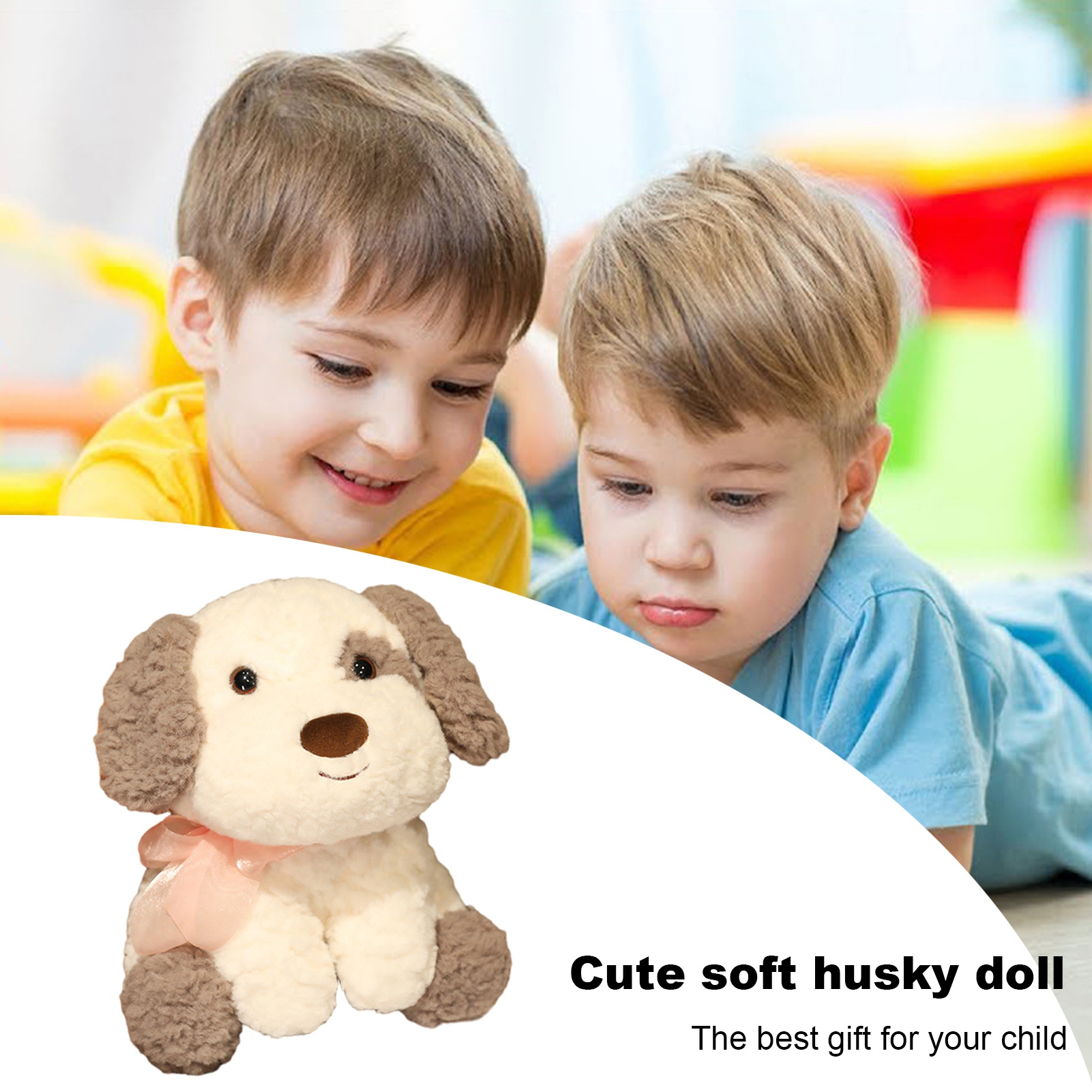 Soft and Elastic Dog Plush Doll Stuffed with Padding, Cartoon Animal ...