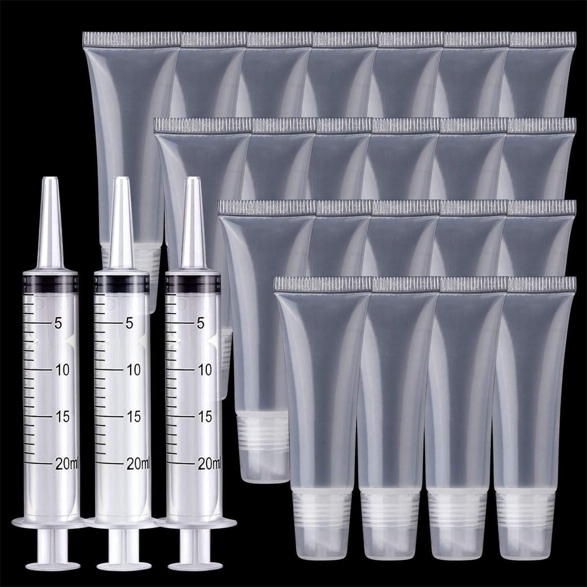 22Pcs Soft Empty Lip Gloss Tubes,Tutuviw Clear Lip Gloss Containers ...