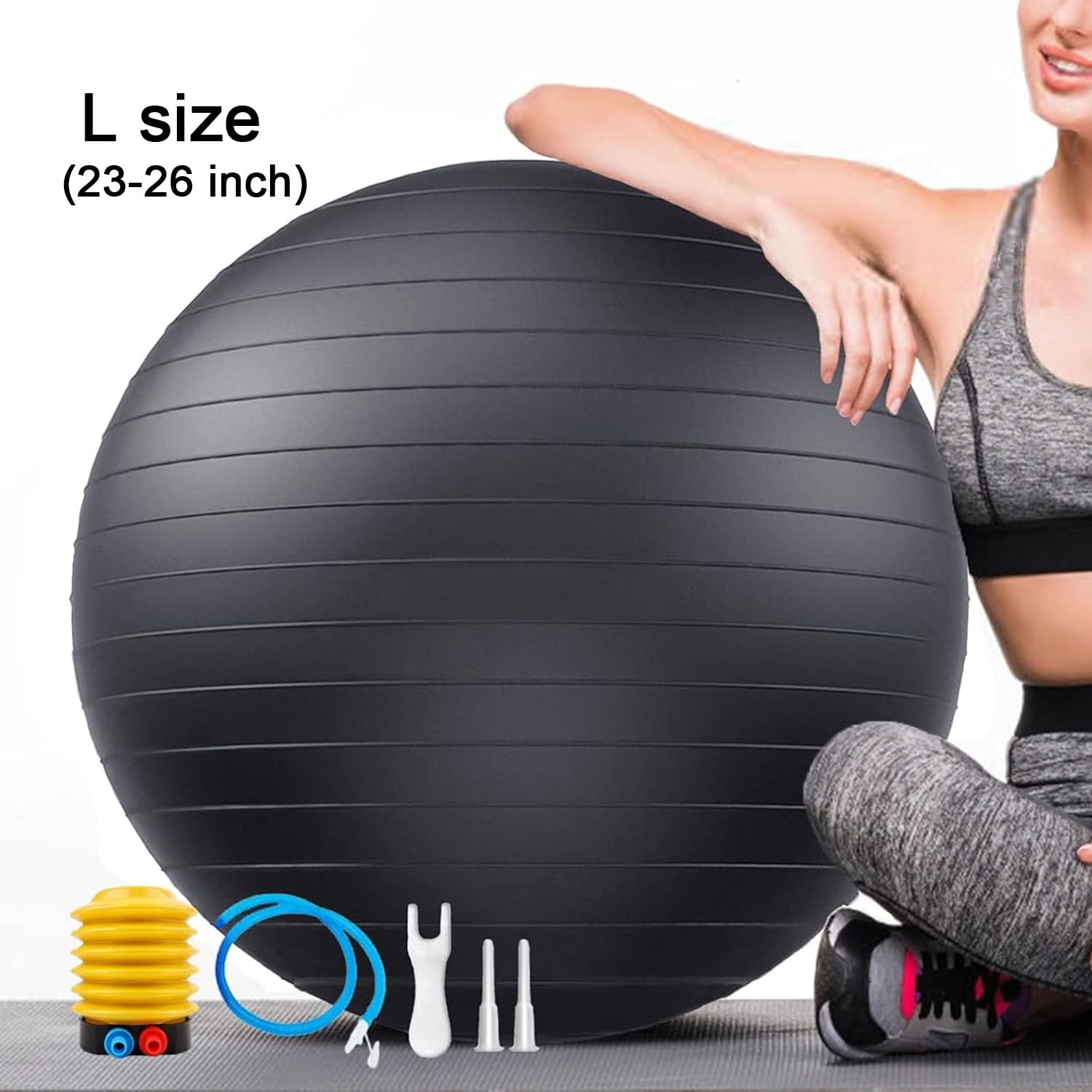 Soft Exercise ball, Anti-Burst Yoga Ball Chair Supports 2200lbs ...