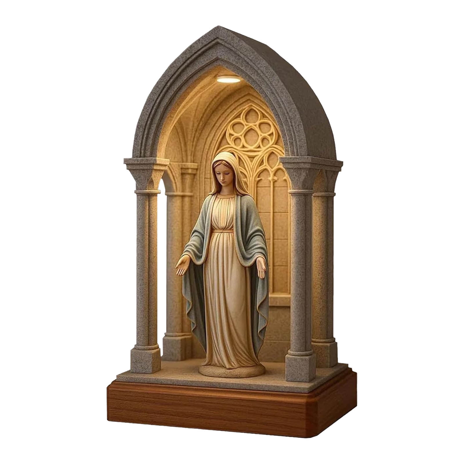 Soft Eye Protecting Virgin Mary LED Lamp: Catholic Devotional Table ...