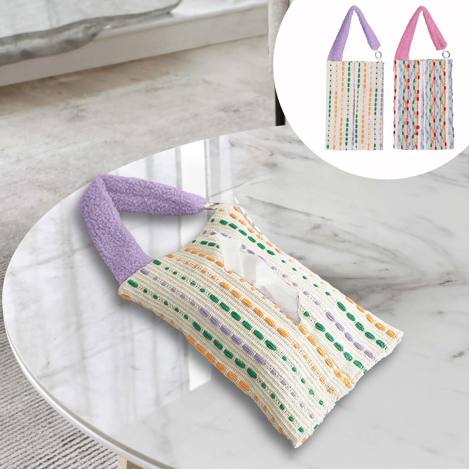 Soft Fabric Tissue Box, Cute Style, Easy Access + Large Capacity, Home ...
