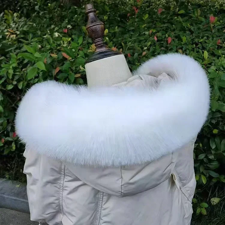 Soft Faux Fox Fur Collar Winter Women Fake Fur Scarf Shawls for Coat ...