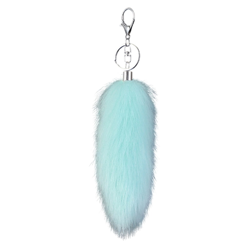 Soft Faux Furs Tail Keychain Trendy Bag Attachment Car Charm Pendant ...