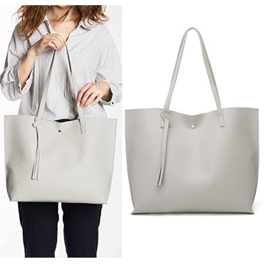 LUXUR Ladies Genuine Leather Top Handle Handbag Women Classic Satchel ...