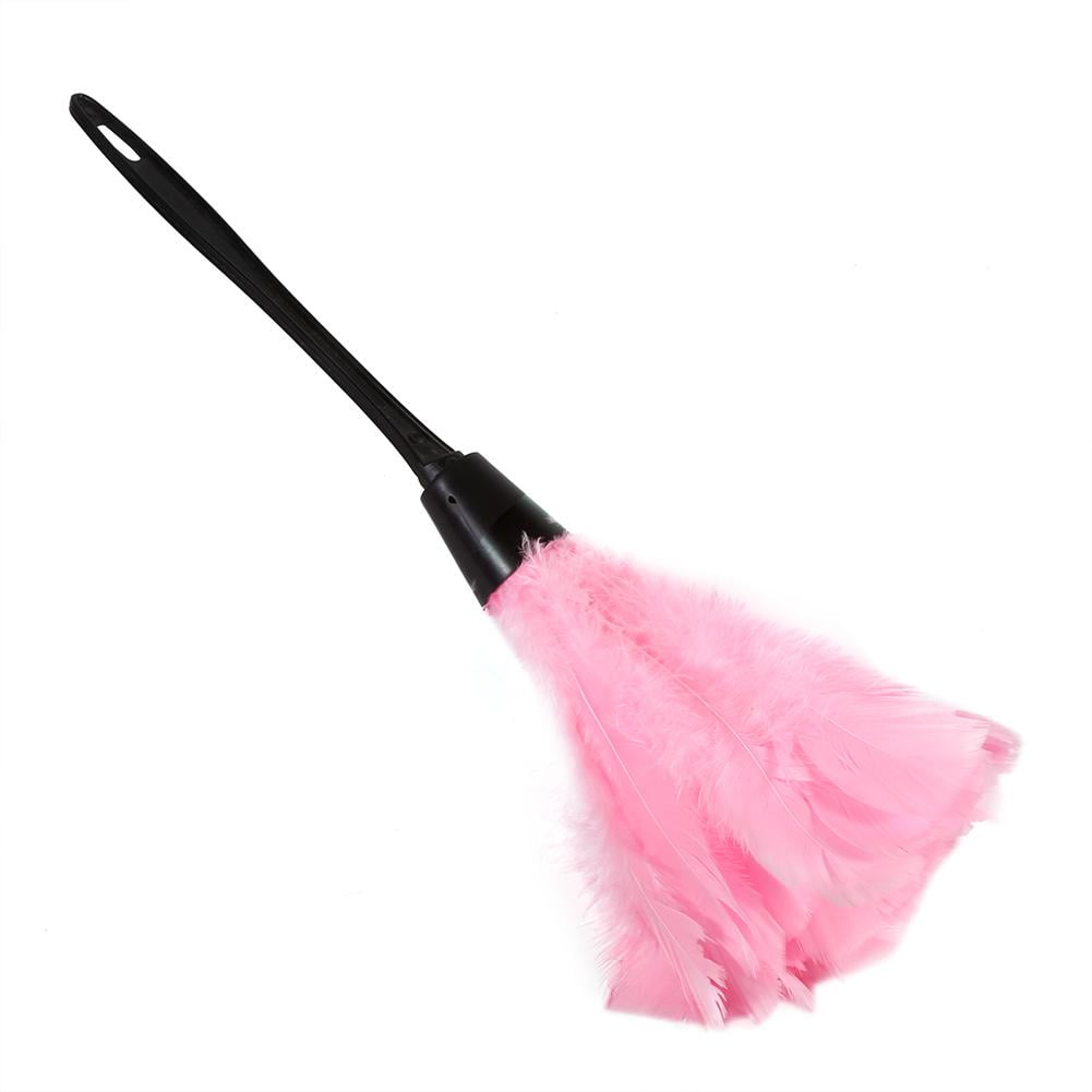 Soft Feather Duster With Black Handle Duster Brush For Home Furniture ...