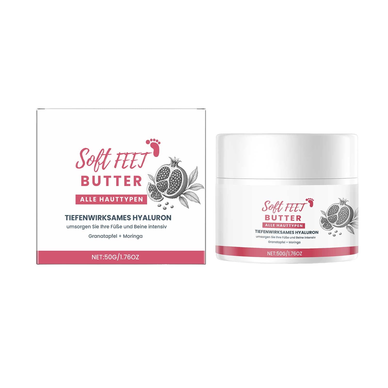 Soft Feet Butter 1.76 Oz (50 G) Enriched With Pomegranate And Moringa ...