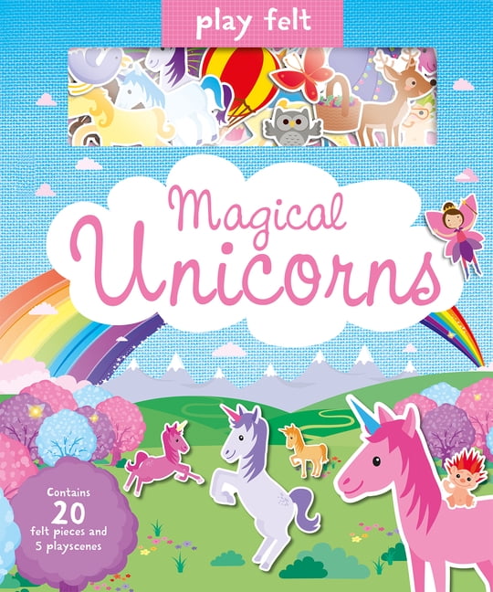 Soft Felt Play Books Play Felt Magical Unicorns, (Hardcover) - Walmart.com