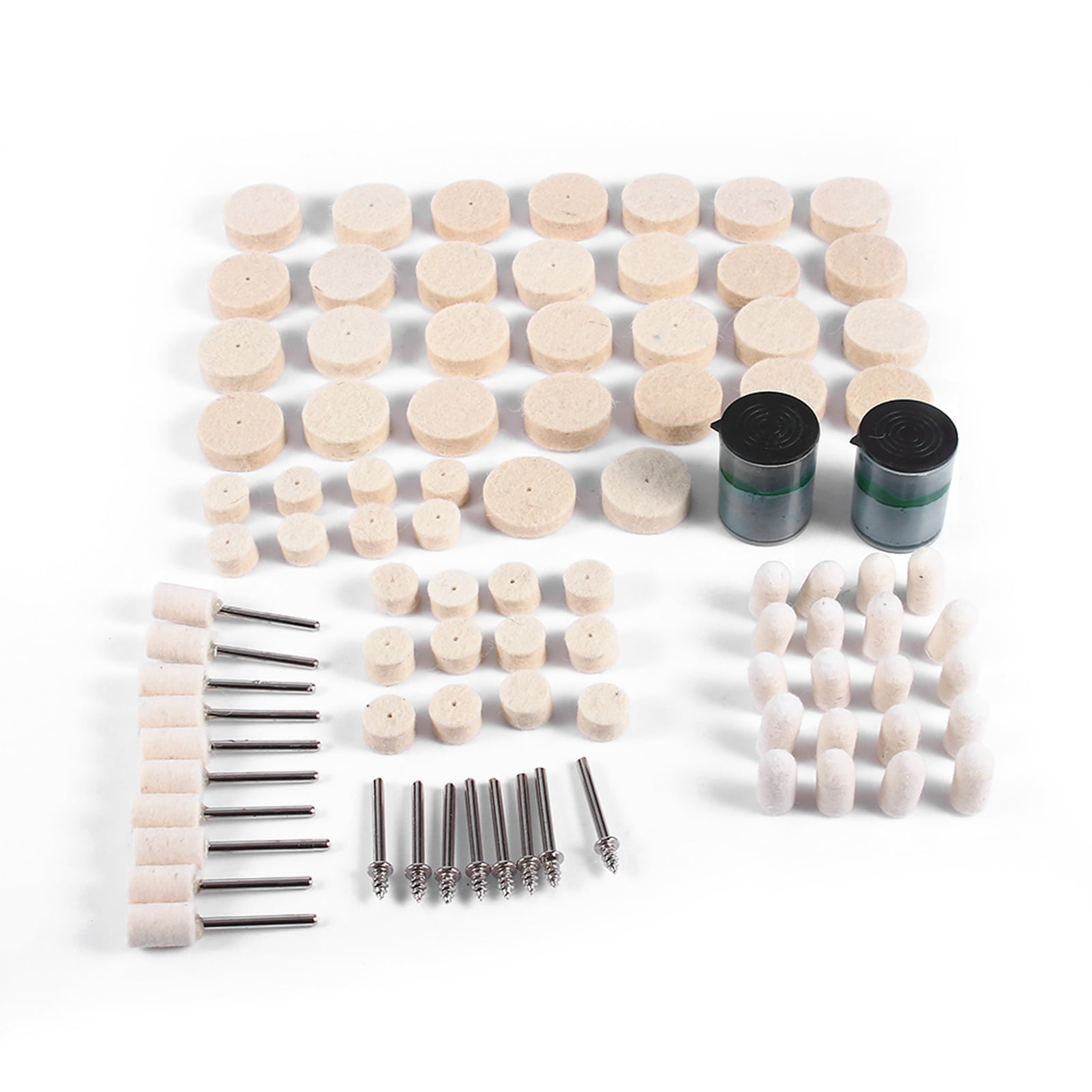 Soft Felt Polishing Wheel Kit, 90 Pieces, Assorted Sizes for Rotary ...