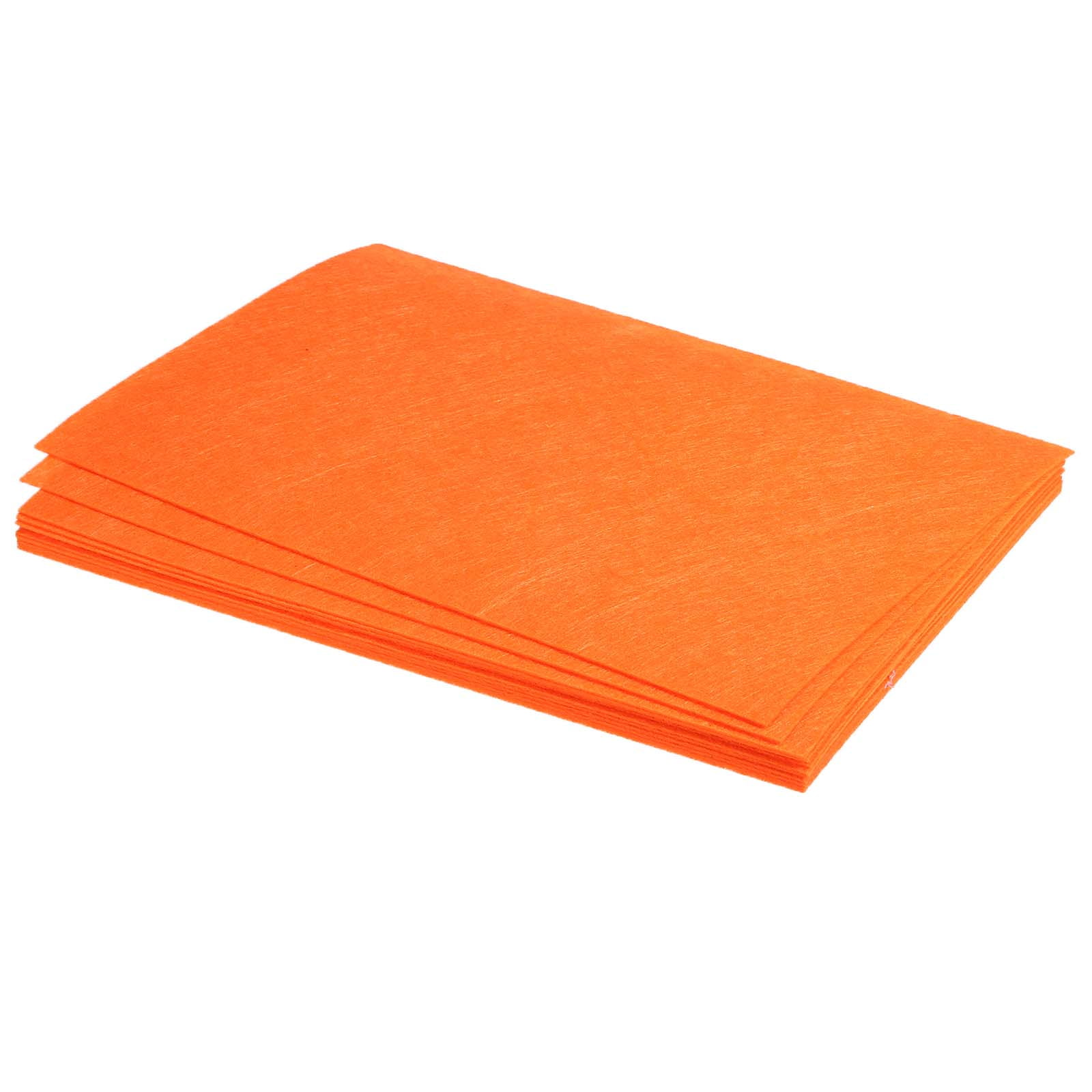 Uxcell 12 Pcs Soft Felt Sheets Fabric Craft Sheets Orange 7.87" x 11.81 ...