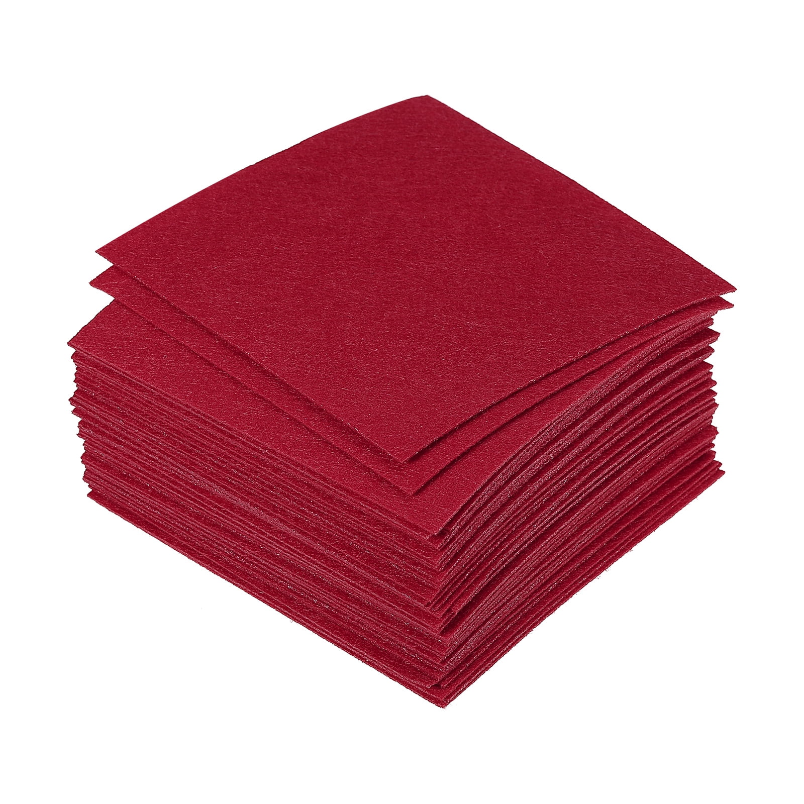 Soft Felt Sheets Fiber Craft Sheets Dark Red 4 x 4 40 Pcs - Walmart.com